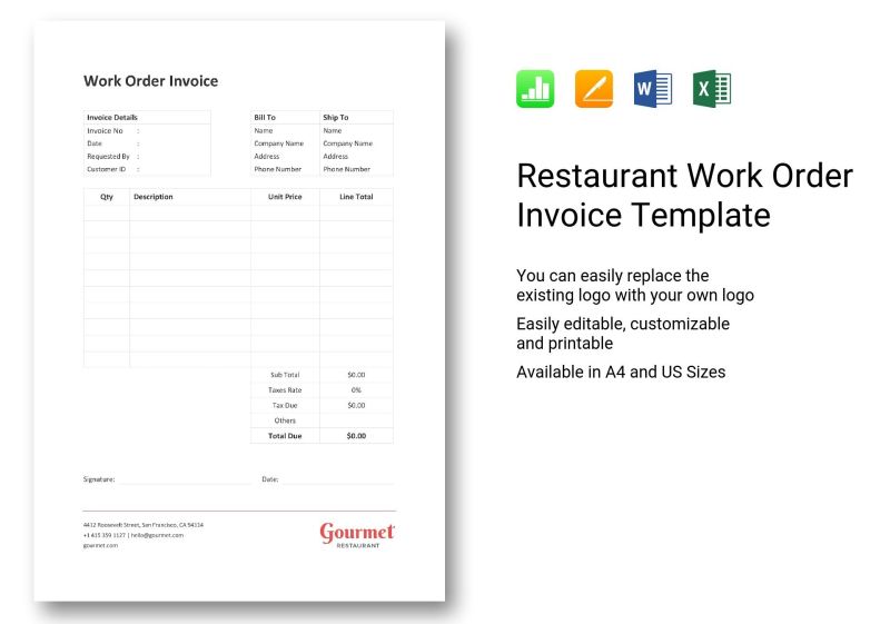 Apple Numbers Invoice Template Free Sample Example Format Templates